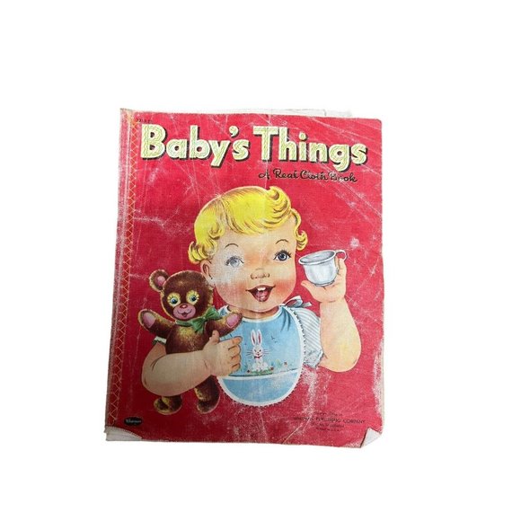 Toys | Babys Things A Real Cloth Book Whitman Childrens Book 1955 Mid ...